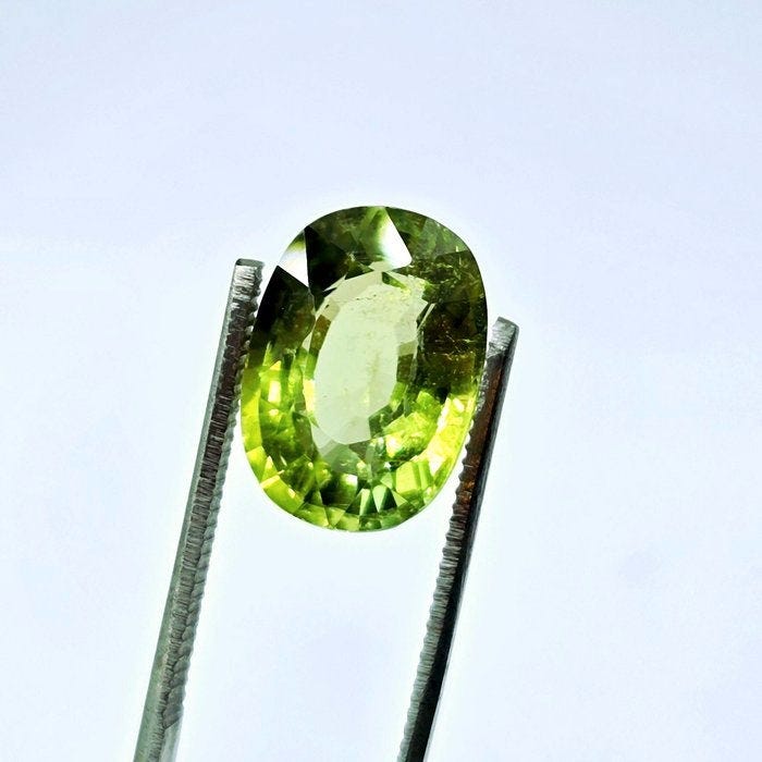 1 pcs Grøn Turmalin paraiba - 4.34 ct - Antwerp Laboratory for Gemstone ...