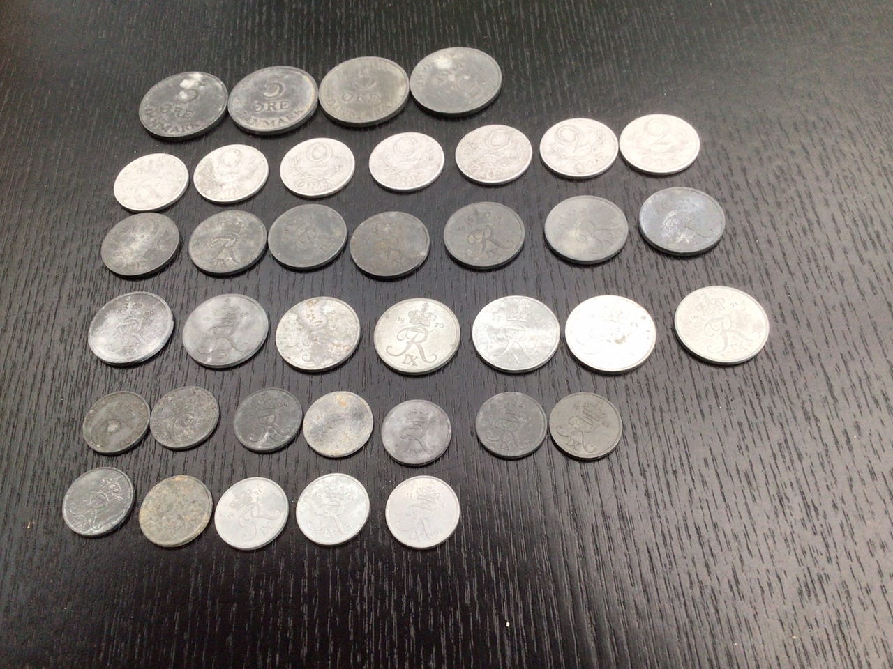 37 Gamle zink 5, 2 og 1 øre mønter 1941 - 1971 sælges samlet | DBA