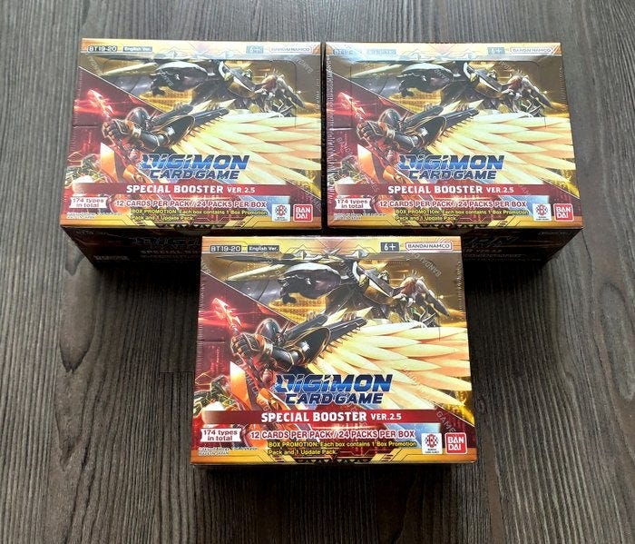 Digimon Card Game - 3 Booster box - Special Booster 2.5 - ( BT19 - BT20 ...