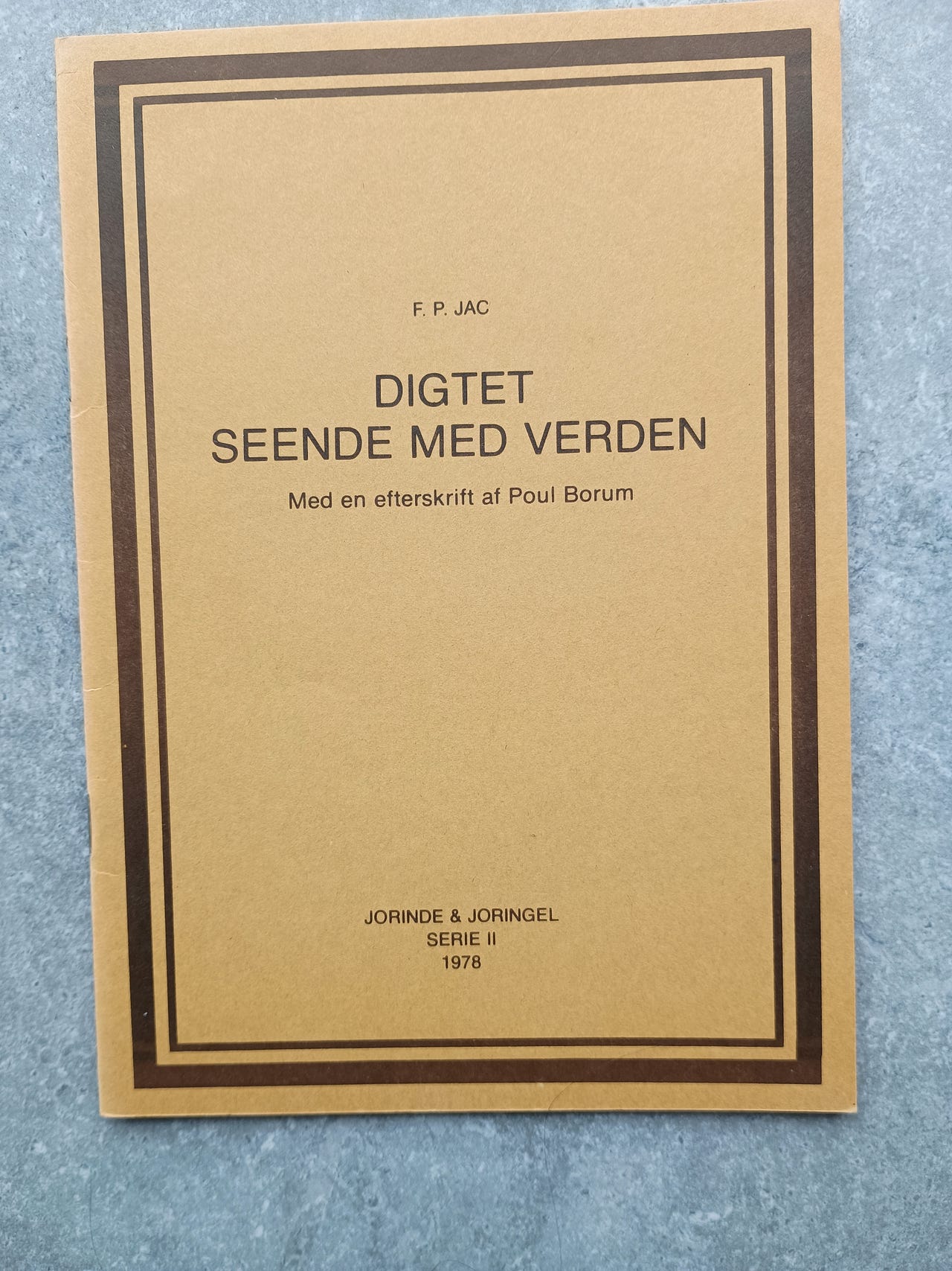 F.P. Jac: Digtet seende med verden | DBA