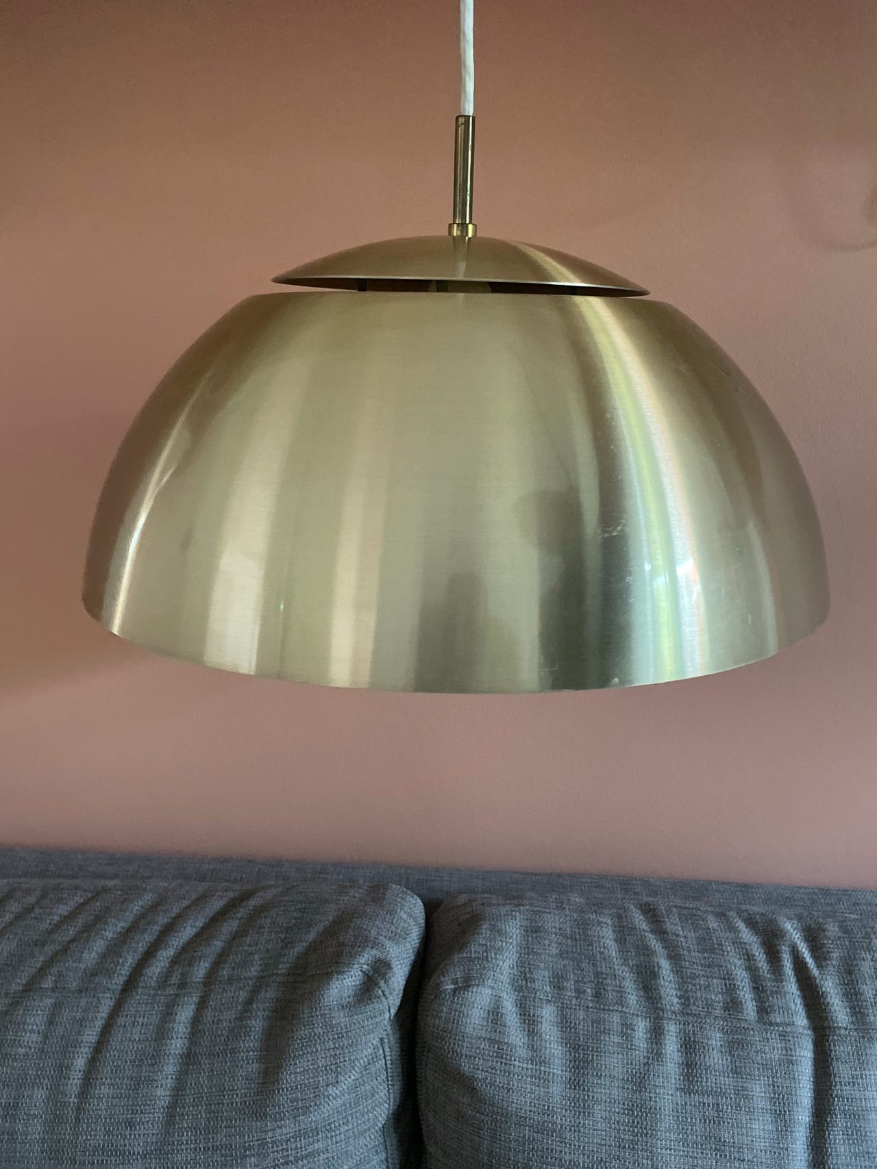 Sjælden LYFA pendel i messing ø42 | DBA