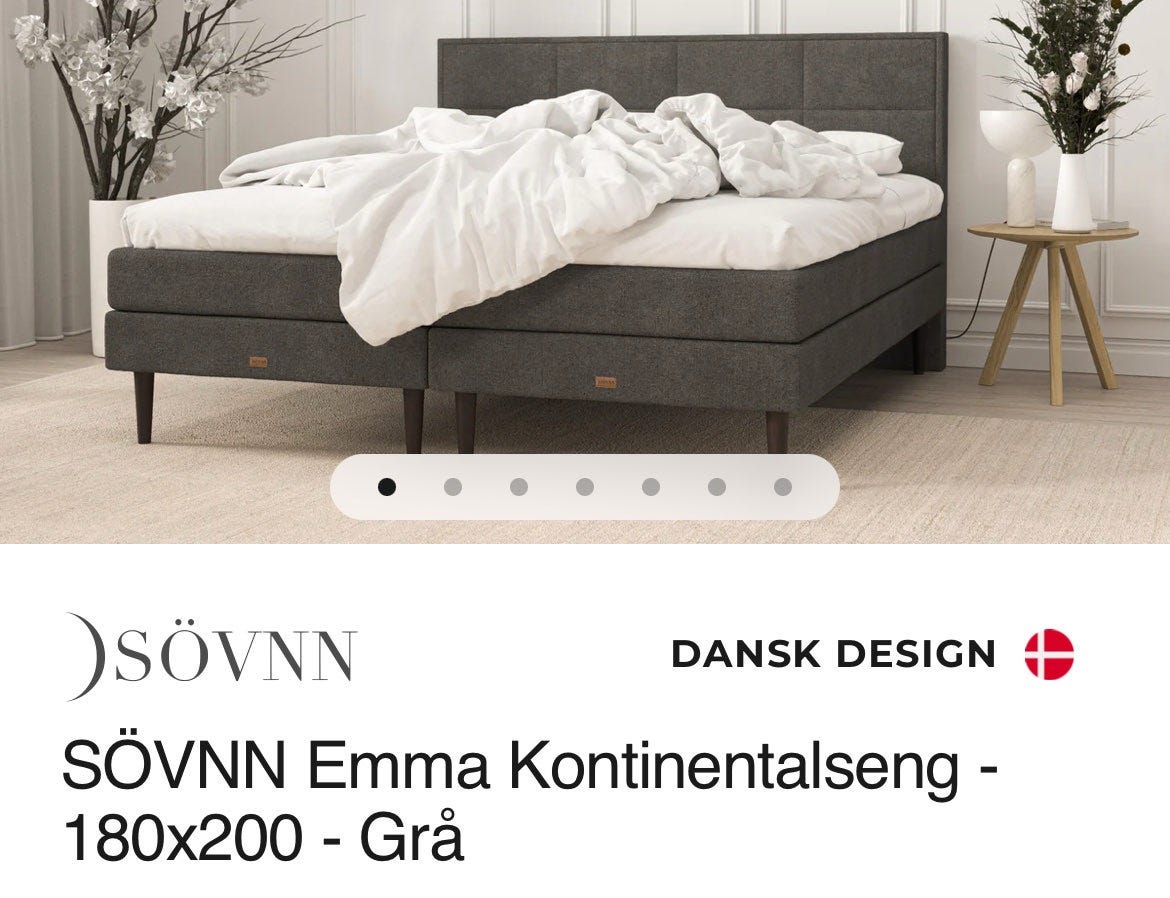 Emma SÖvn Continental seng | DBA