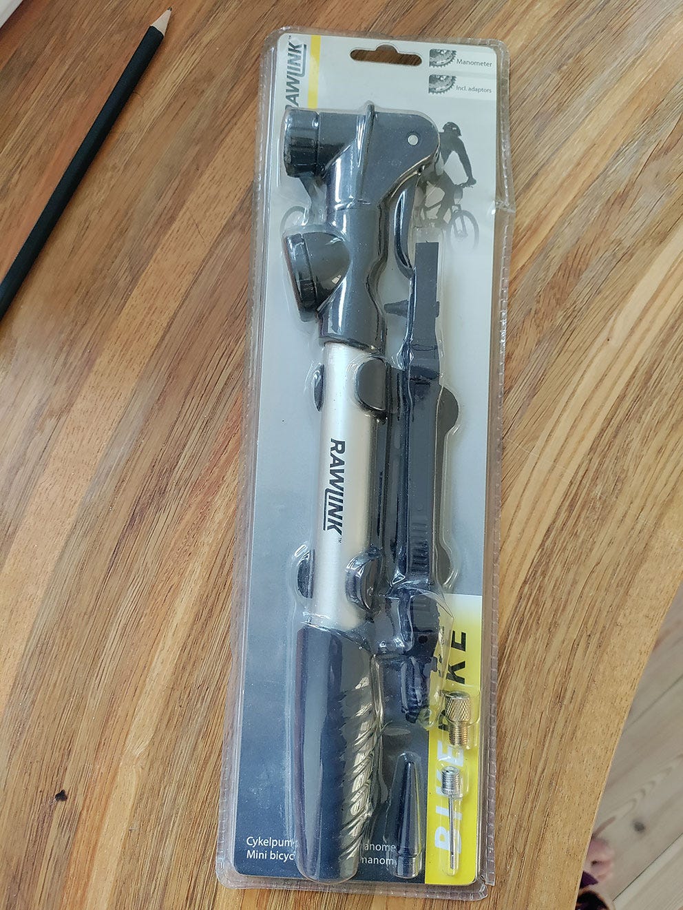 mini cykelpumpe med manometer RAWLINK | DBA