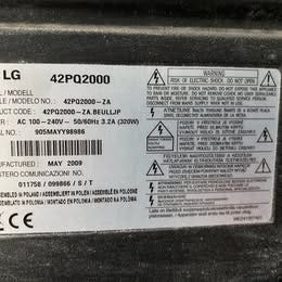 LG TV - model 42PQ2000 | DBA