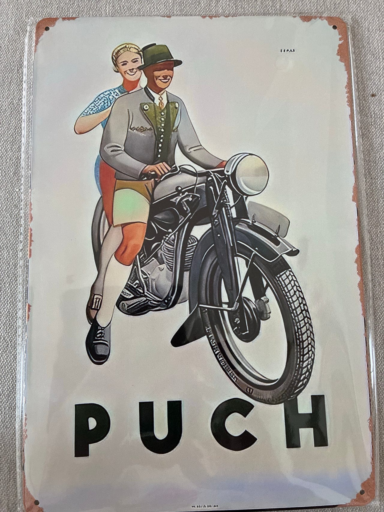 Emaljeskilt PUCH design, 20x30 cm | DBA
