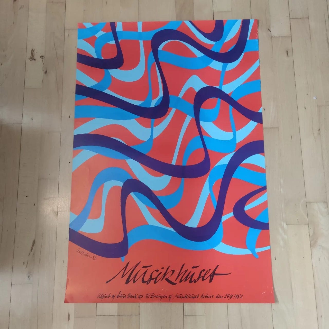 Plakat, Bo Bendixen, motiv: Musikhuset Aarhus | DBA