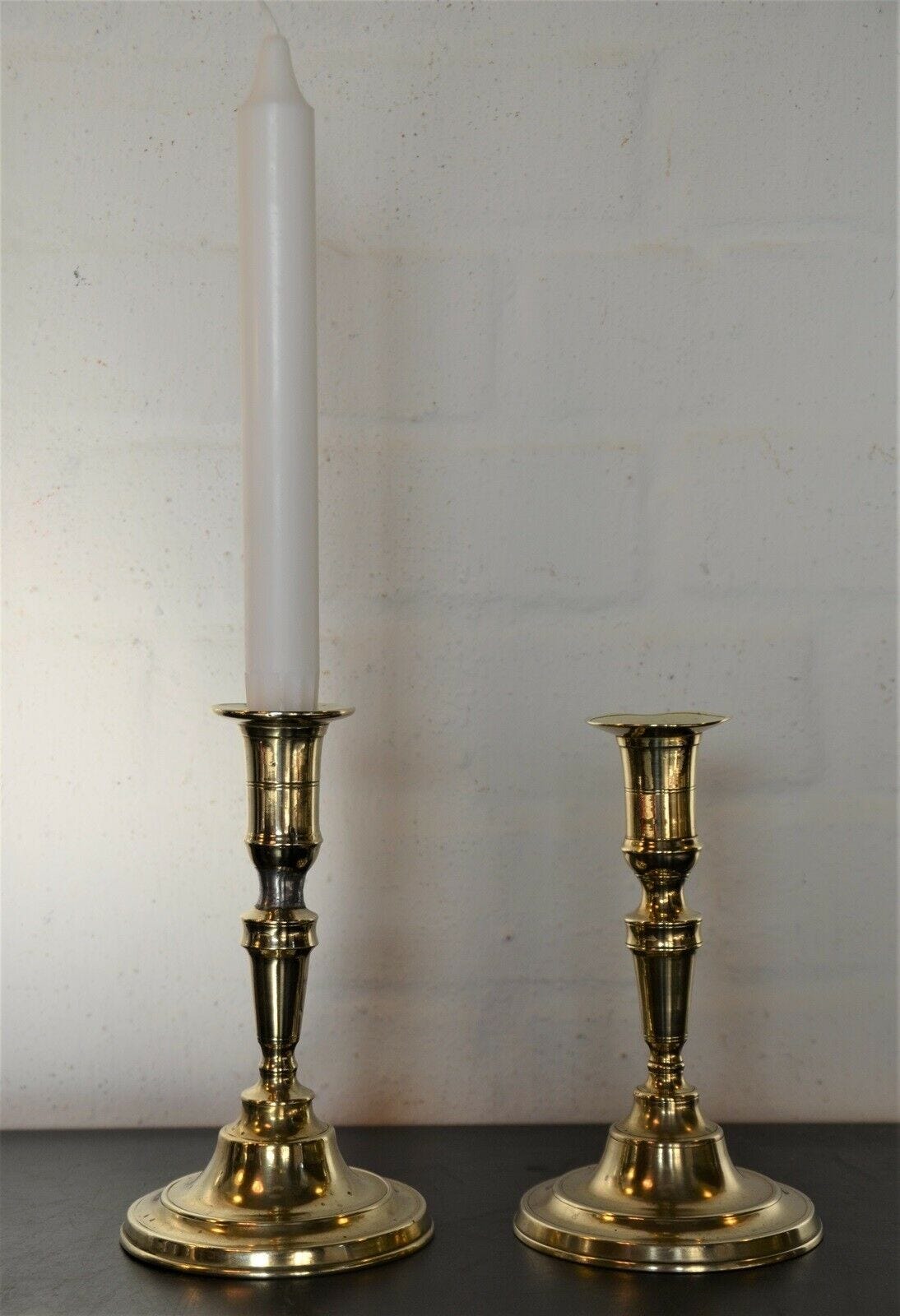 Lysestager, par danske ( 2 ), messing bronze | DBA