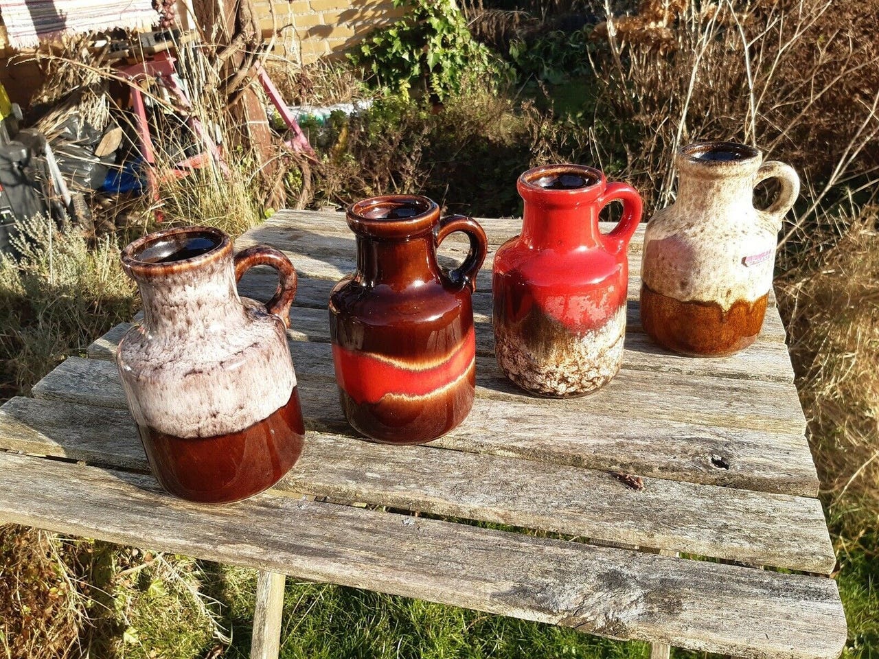 Keramik, vaser med hank, blandede farver | DBA