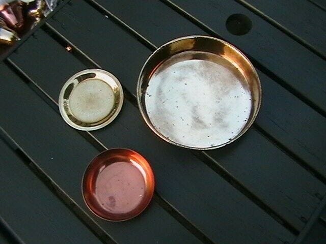 2 Ældre ting i messing + 1 i Bronce., Glasbakke + askebæger. | DBA