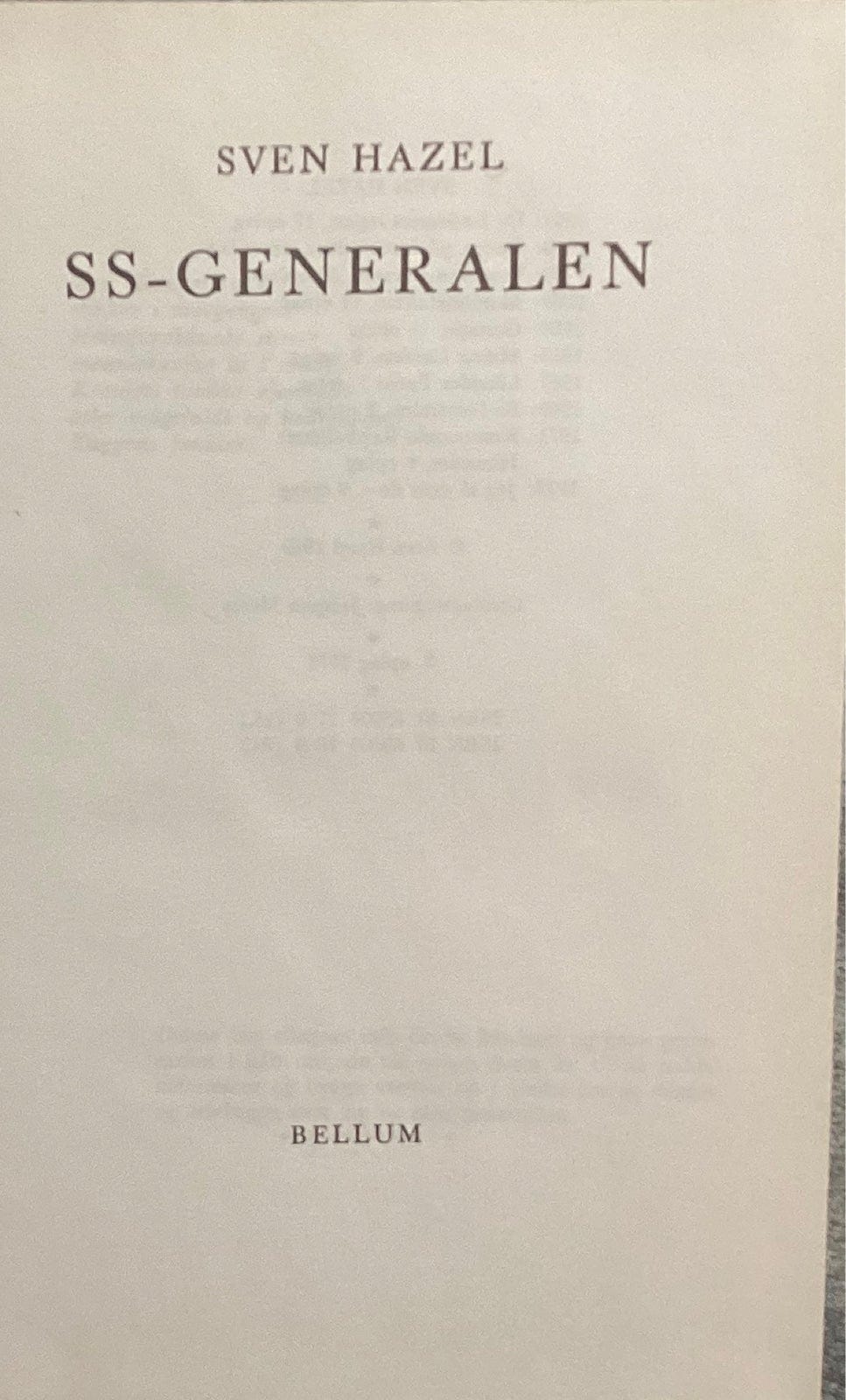 SS-generalen, Sven Hazel, genre: historie | DBA