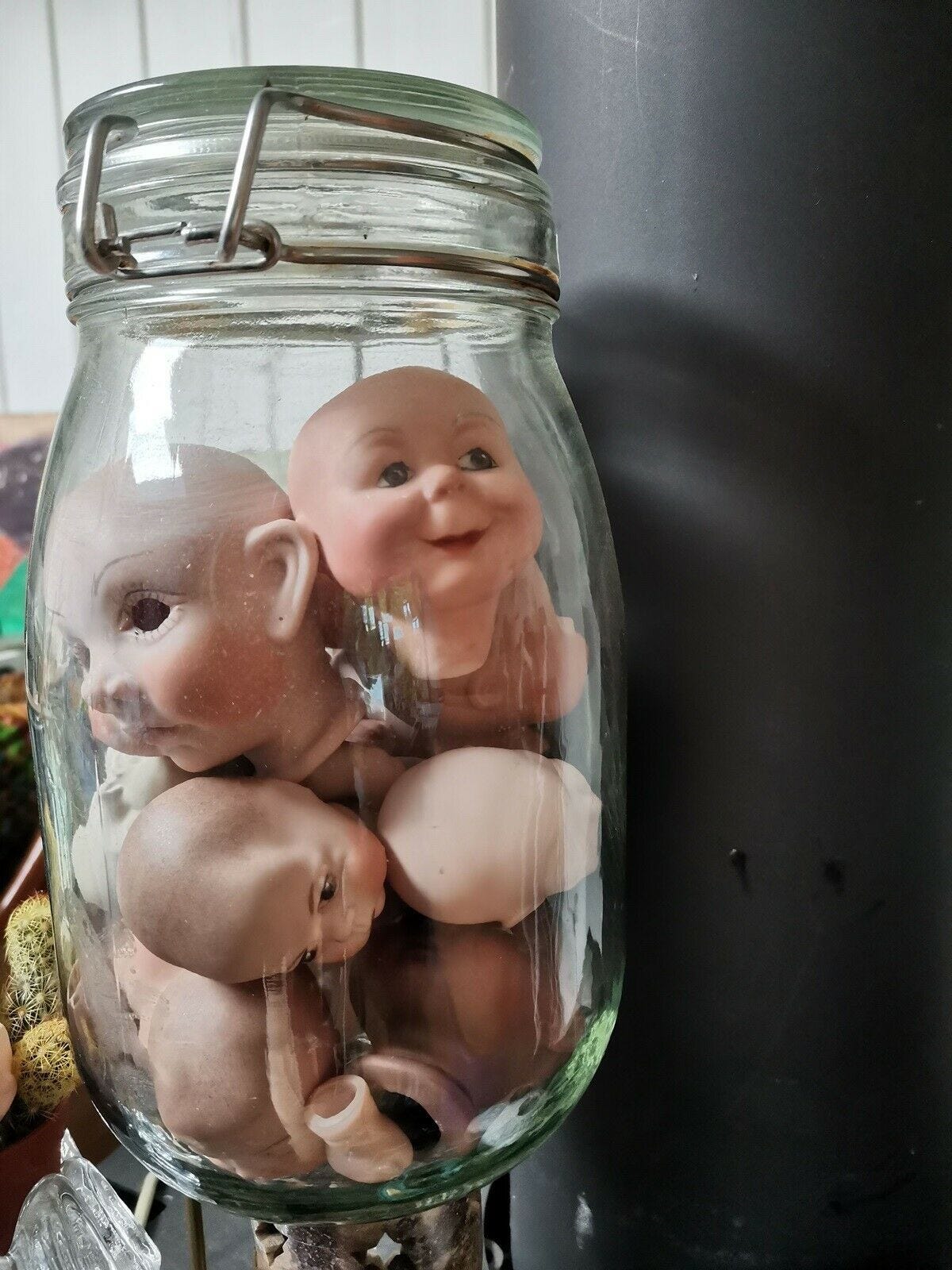 Halloween pynt. Vintage dukke hoveder. | DBA