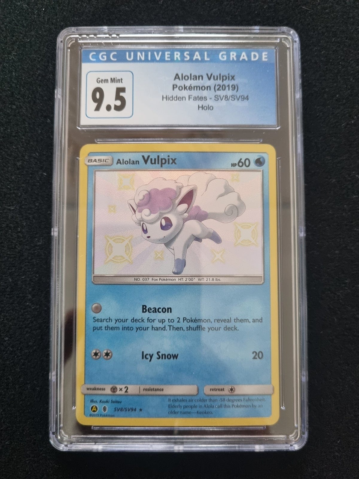 Samlekort, Alolan Vulpix Holo (HIF SV8) Gem Mint 9.5 | DBA