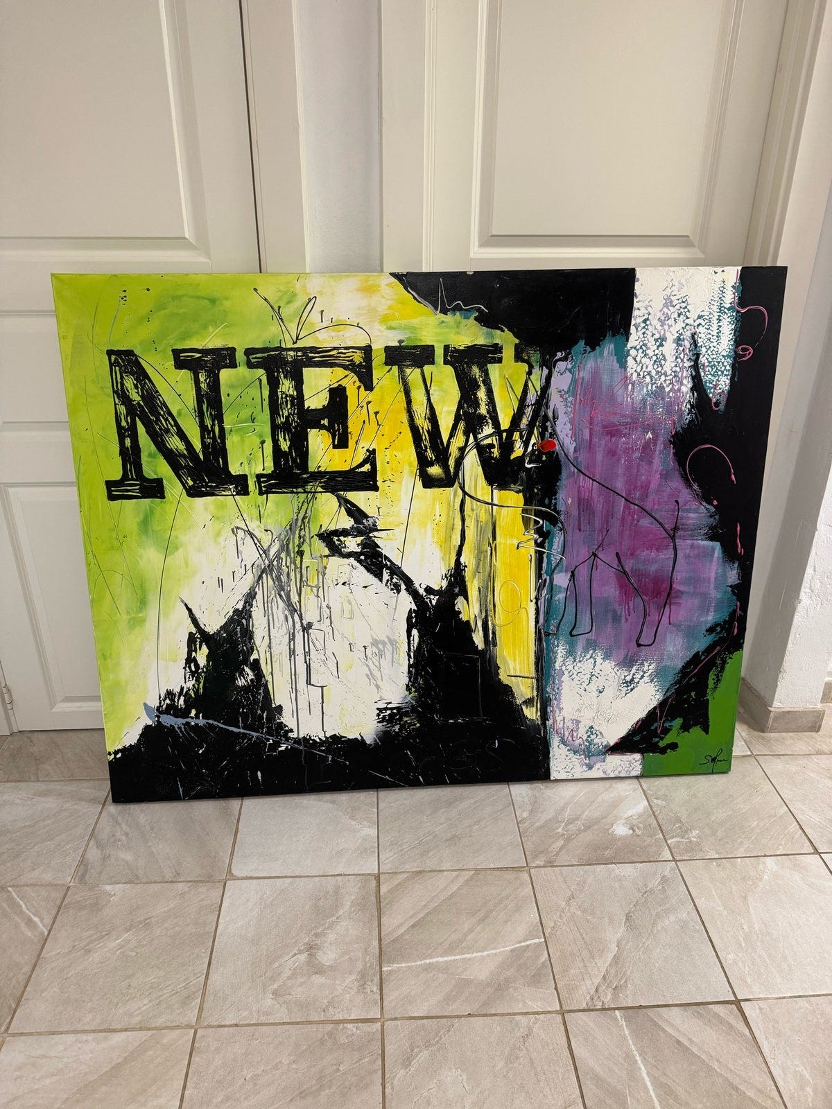 Akrylmaleri, motiv: Fantasy, stil: Pop Art | DBA