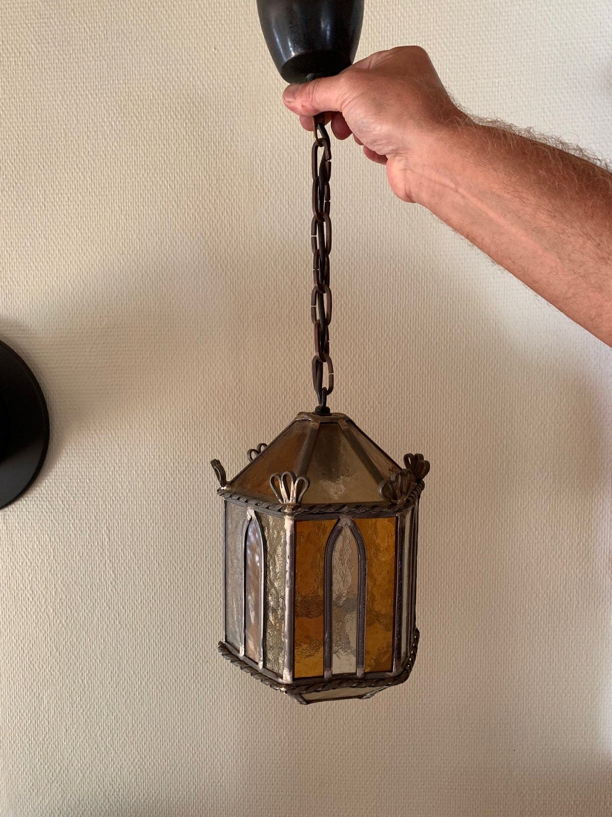 Loftlampe, Glas og bly | DBA