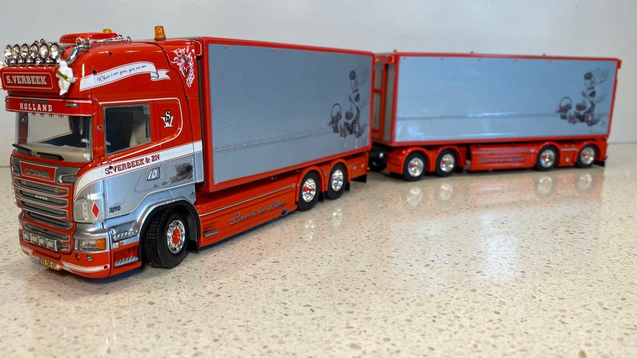 Modellastbil, Tekno Scania R730, skala 1:50 | DBA
