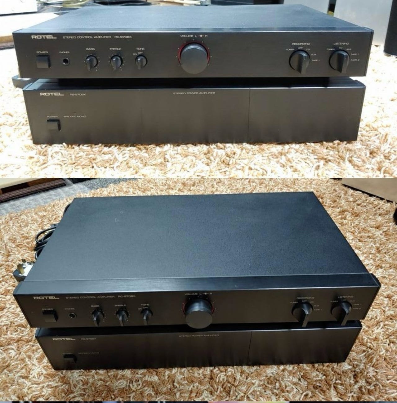 Forstærkersæt, Rotel, 970BX Pre & Power Amplifiers | DBA