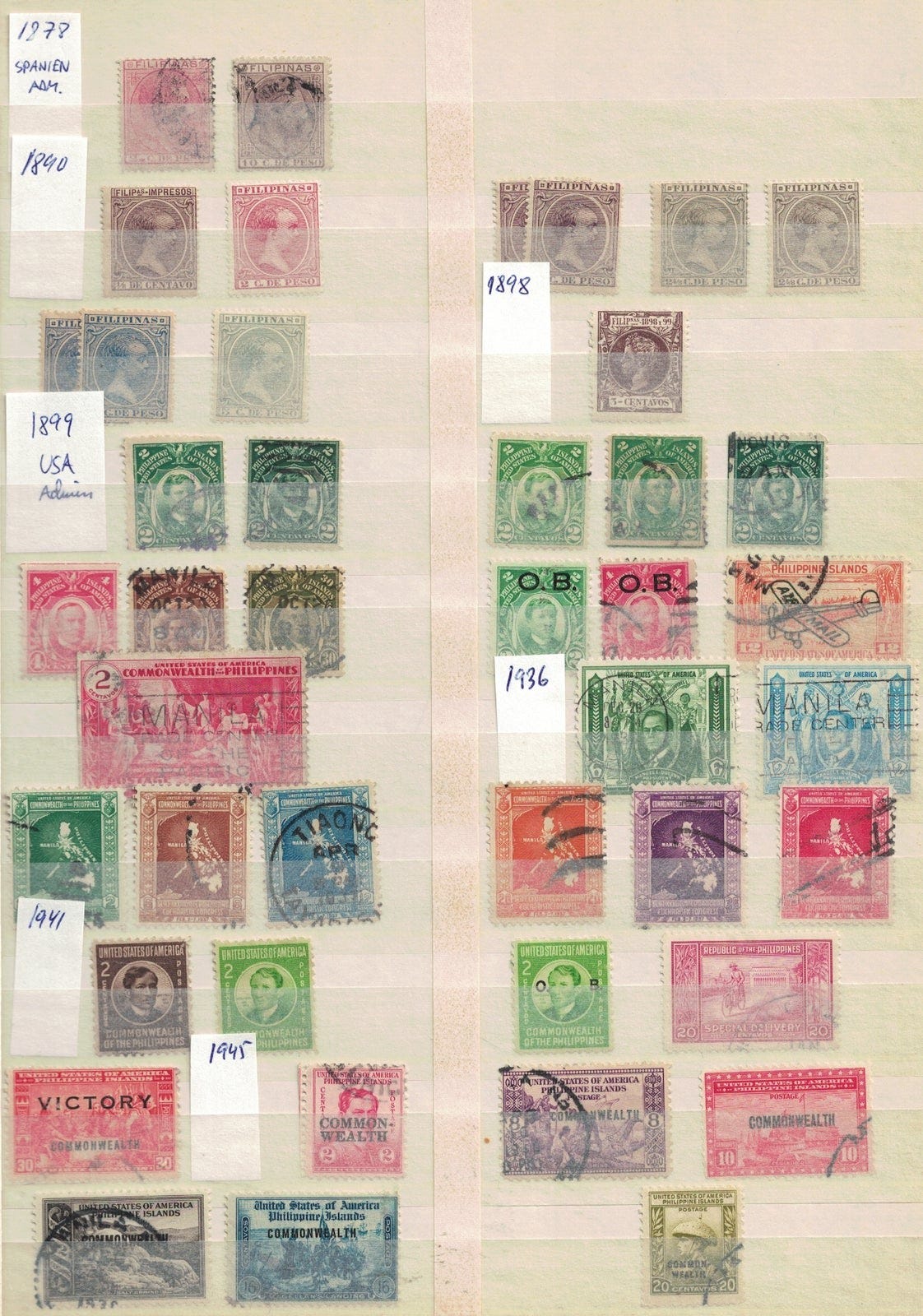 Asien, stemplet, Philippinerne samling 464 stk | DBA