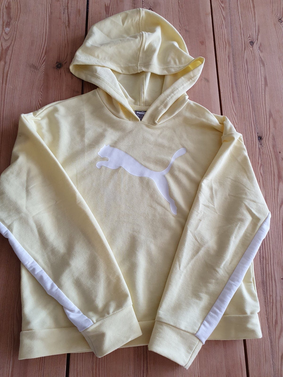 Hættetrøje, i svag gul, Puma | DBA