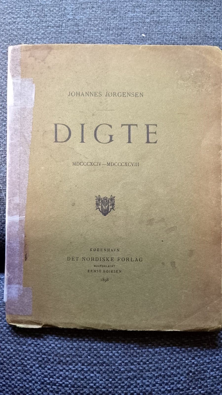 Digte 1894-1898, Johannes Jørgensen, genre: digte | DBA