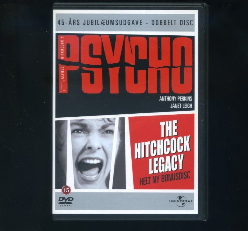 Psycho (2 disc) Anthony Perkins, instruktør Alfred Hitchcock, DVD | DBA