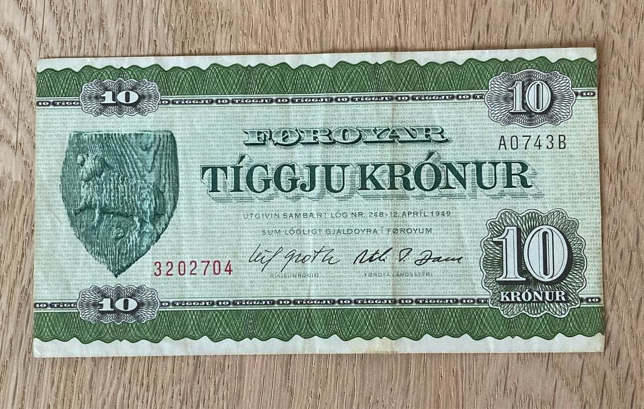 Færøerne, sedler, 10 kr | DBA