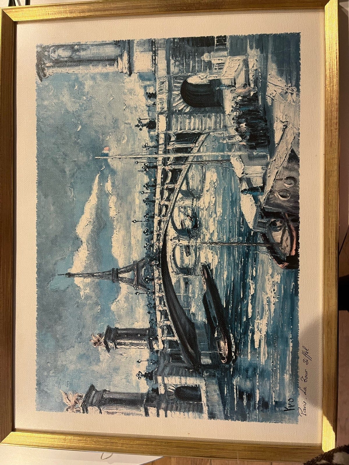 Lærredstryk, kunster YYO/YVO?, motiv: Paris | DBA