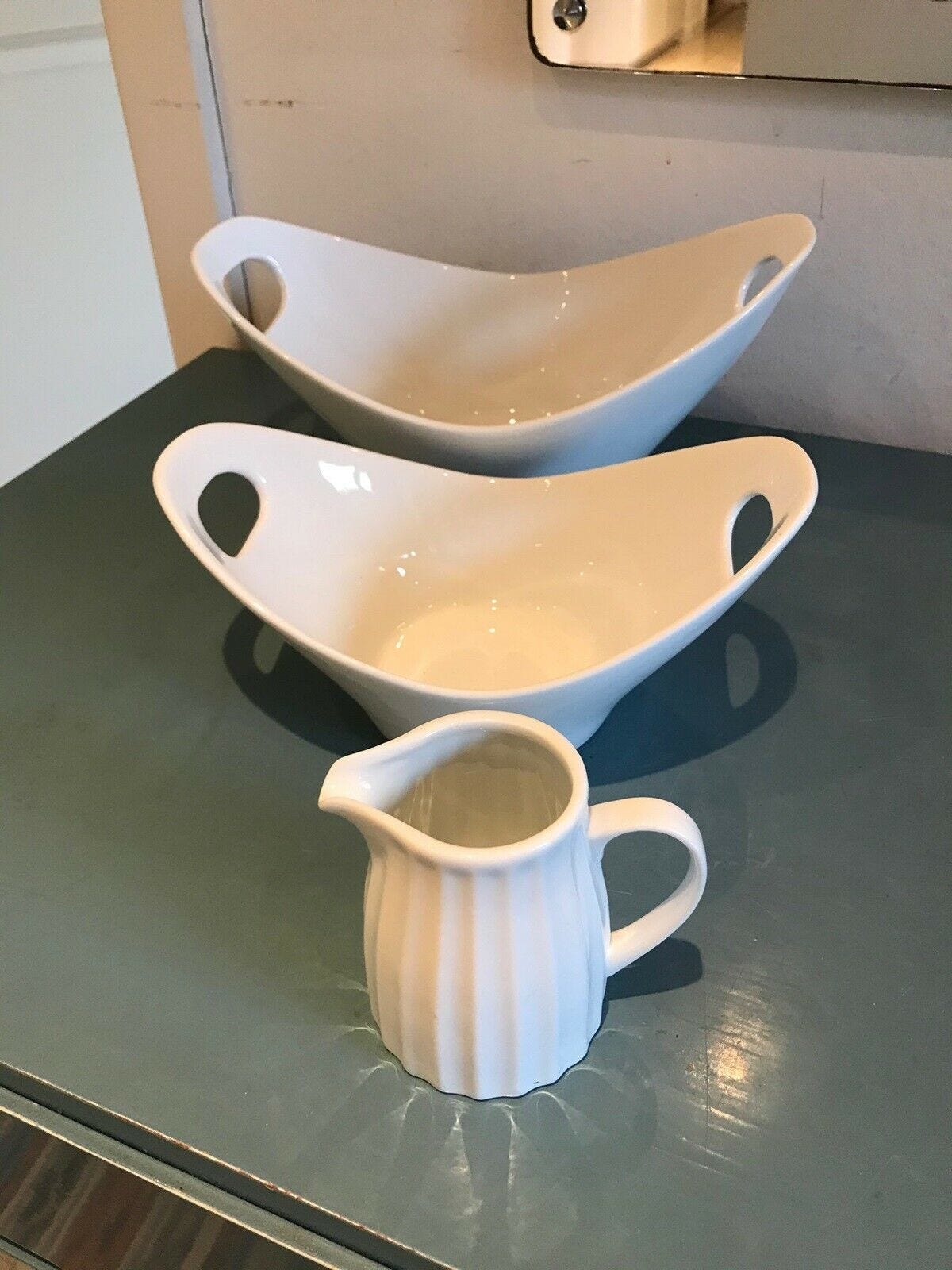 Porcelæn, 2 skåle og mælkekande, Galzone | DBA