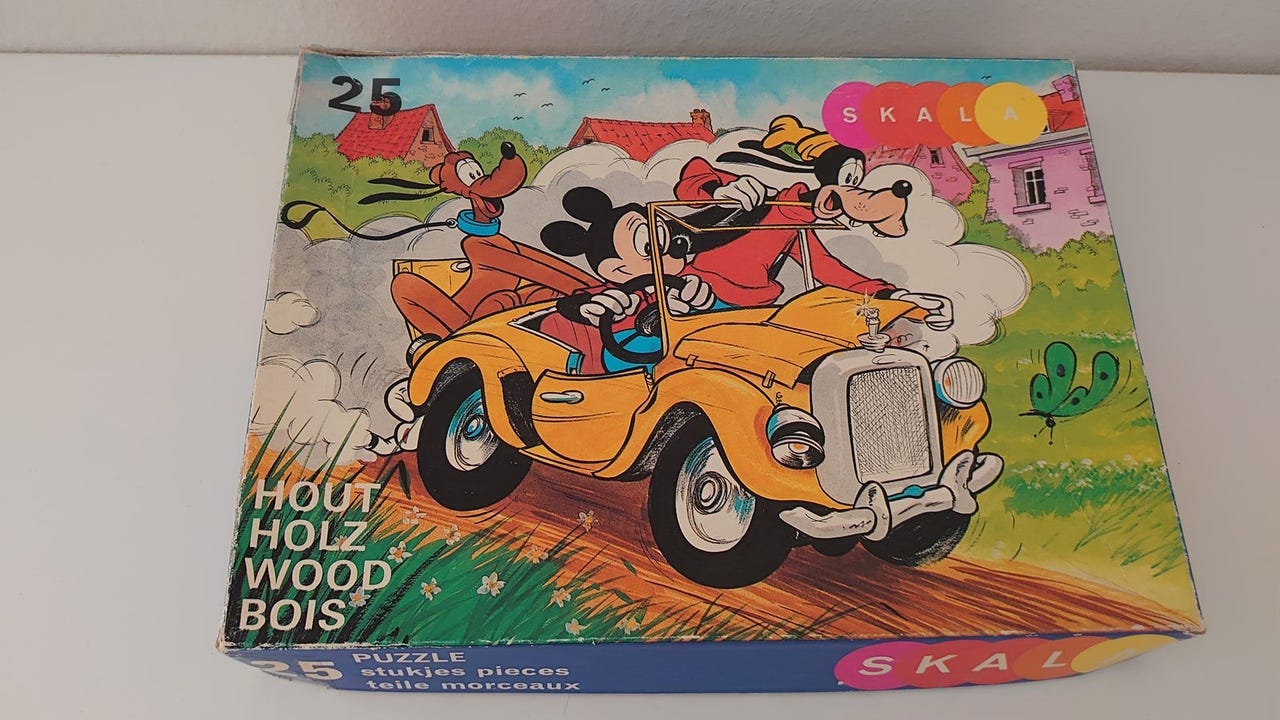 Puslespil, Vintage Disney puslespil fra Skala med træbrikker | DBA
