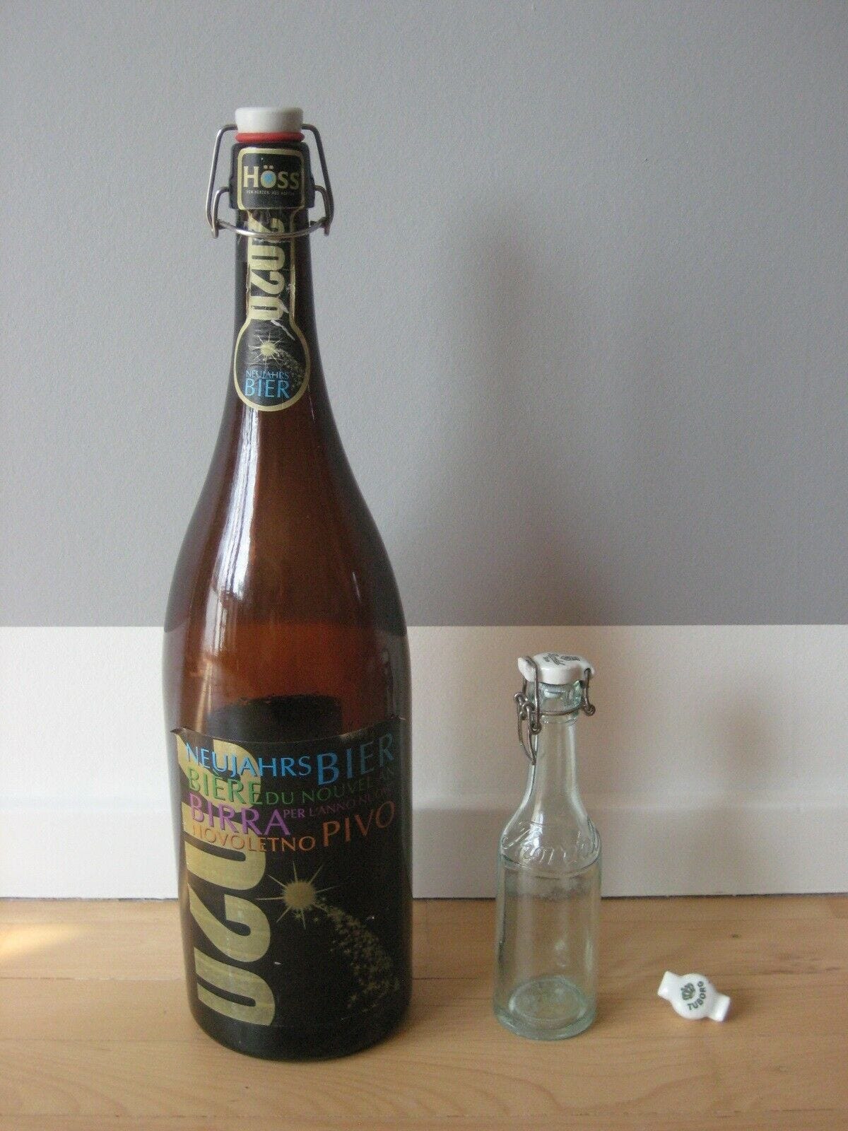 Glas, Patentflasker / retro flaske, Tuborg / Thordal / Höss Brau ...