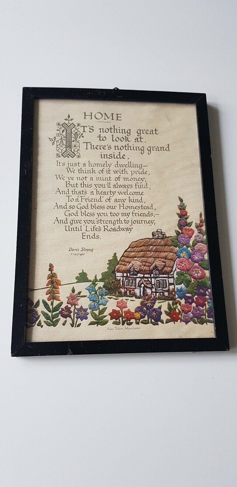 Tryk med citat af Doris Strong, Alan tabor, motiv: Et hjem | DBA