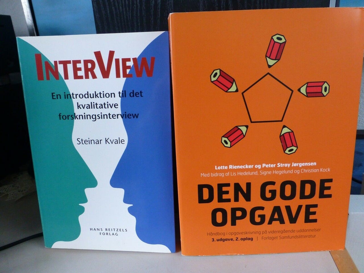 Bøger 2 stk: Den gode opgave + Interview. Lotte Rienecker + Steinar Kvale. | DBA