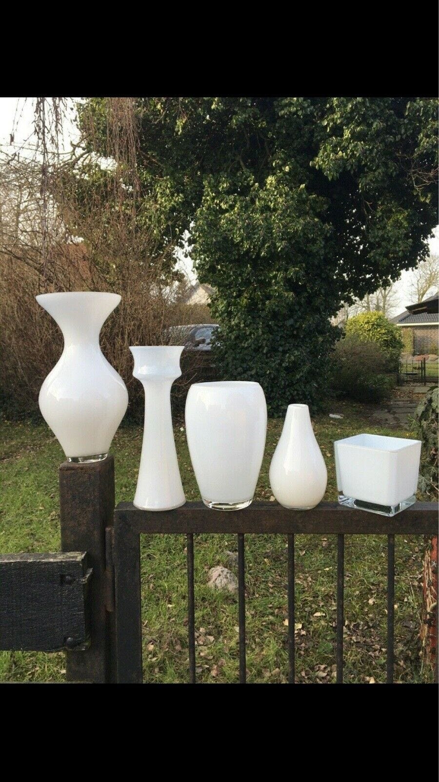 Smuk hvid enkel glasvase/Hyacibt glas , Holmegaard mm FRA 69,- | DBA