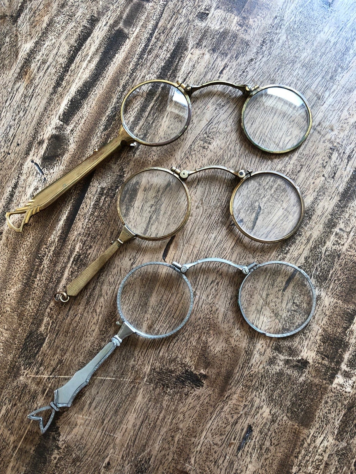 Skøn antik Stang Lognette/Push-up-Lorgnet brille - 1 er SOLGT | DBA