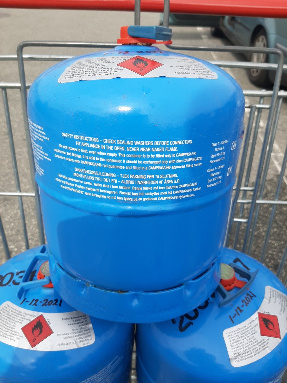 3 kg blå CGI GASFLASKE | DBA