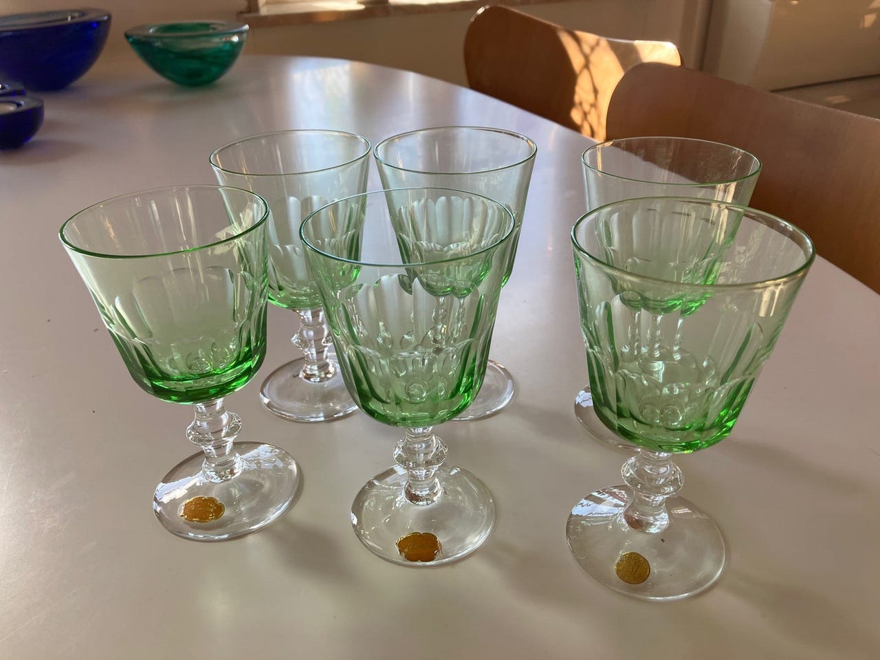 Glas, Grøn hvidvinsglas , Lyngby/Holmegård | DBA