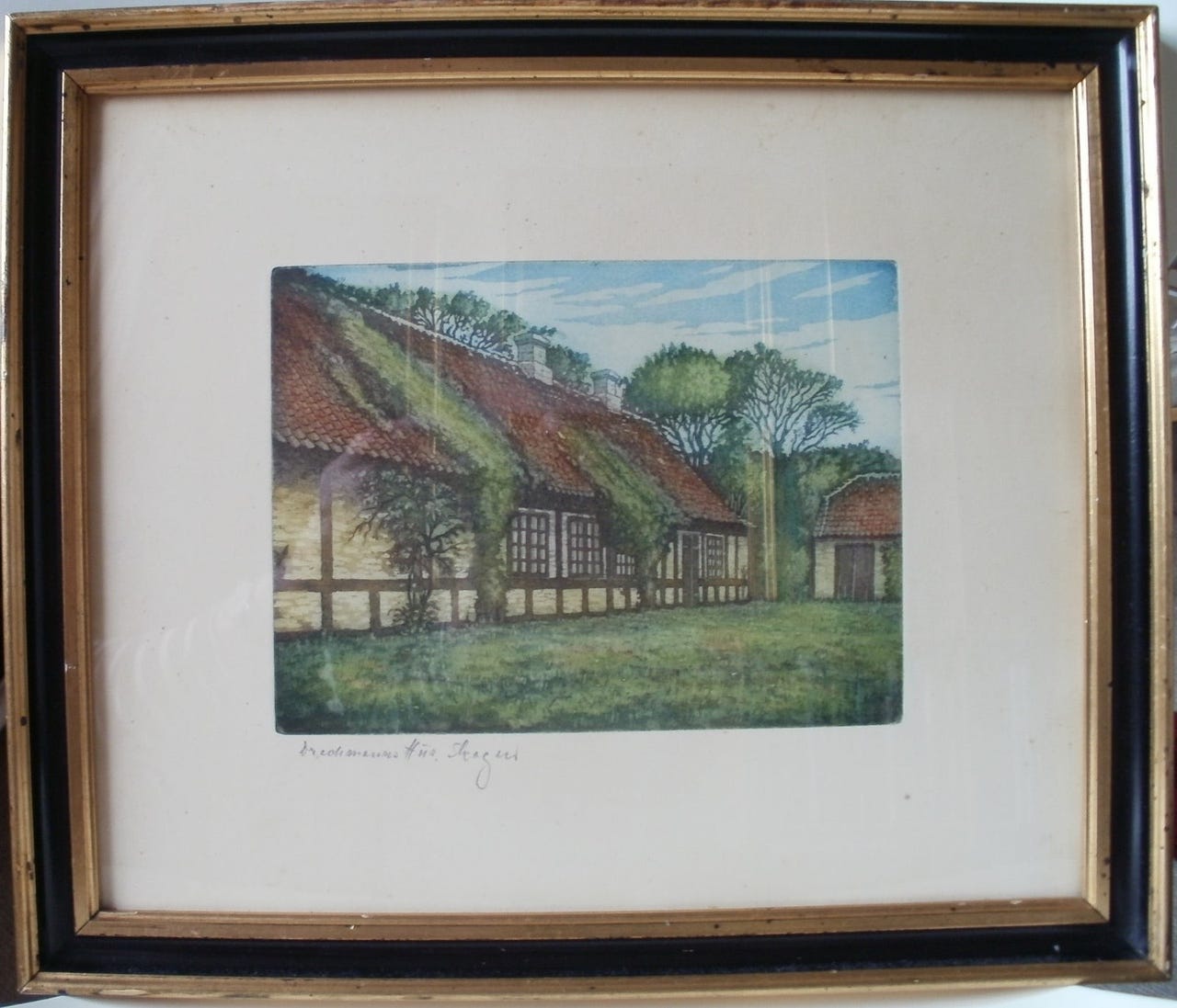 Radering, Hans Kruuse, motiv: ”Drachmanns Hus. Skagen” | DBA