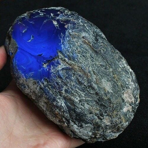 Andet smykke, rav, Blåt rav 353 g | DBA