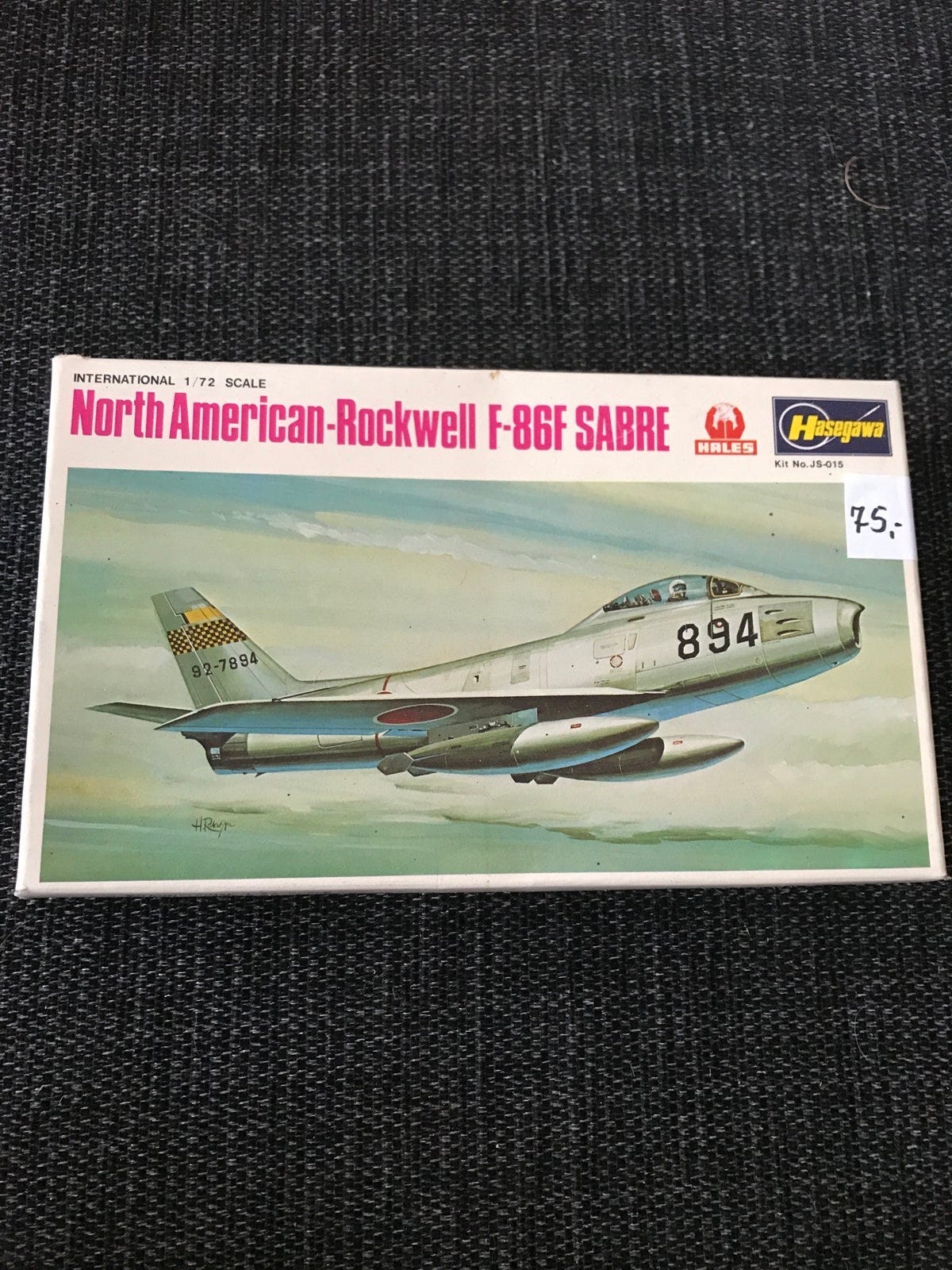 Byggesæt, Hasegawa North American-Rockwell F-86F Sabre, skala 1/72 | DBA