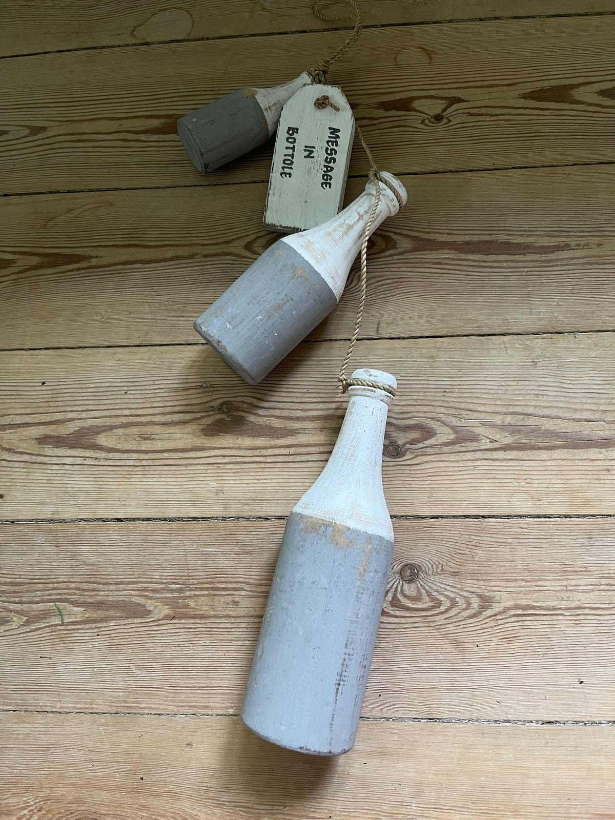 Træ flaskepost pynt | DBA