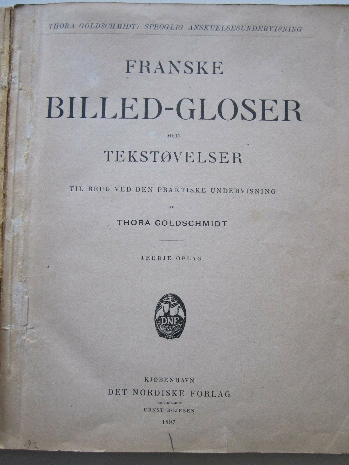 Franske billed-gloser, Thora Goldschmidt, genre: anden kategori | DBA