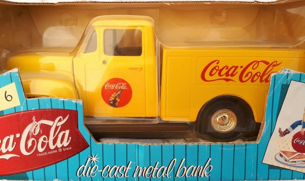 Modelbil. Ford Pick Up Truck. 1956. Coca Cola. Sparebøsse. 1:18 | DBA