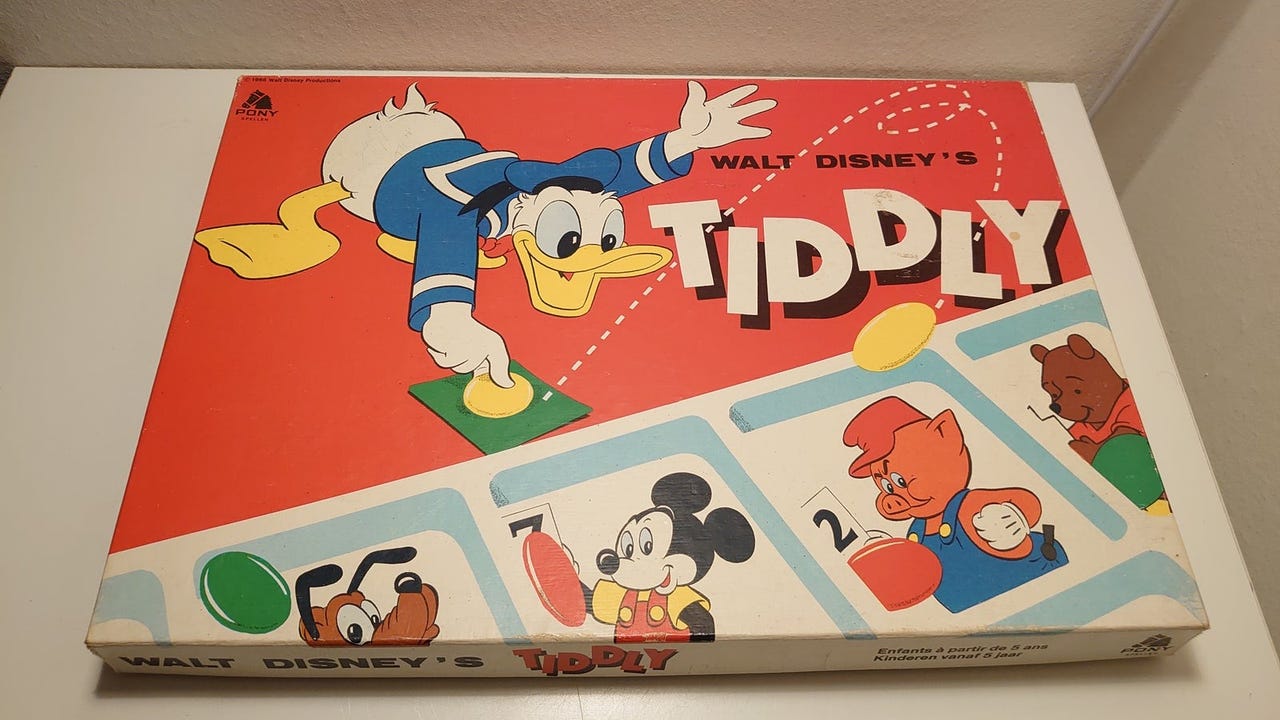 Walt Disneys Tiddly fra 1966 i fin stand. Sjældent, Familiespil ...
