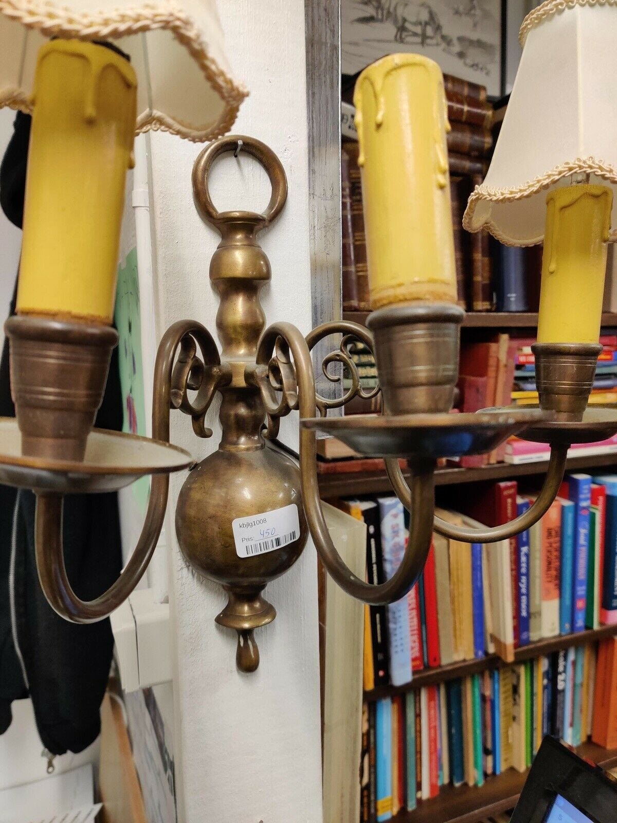 Væglampe, messing | DBA