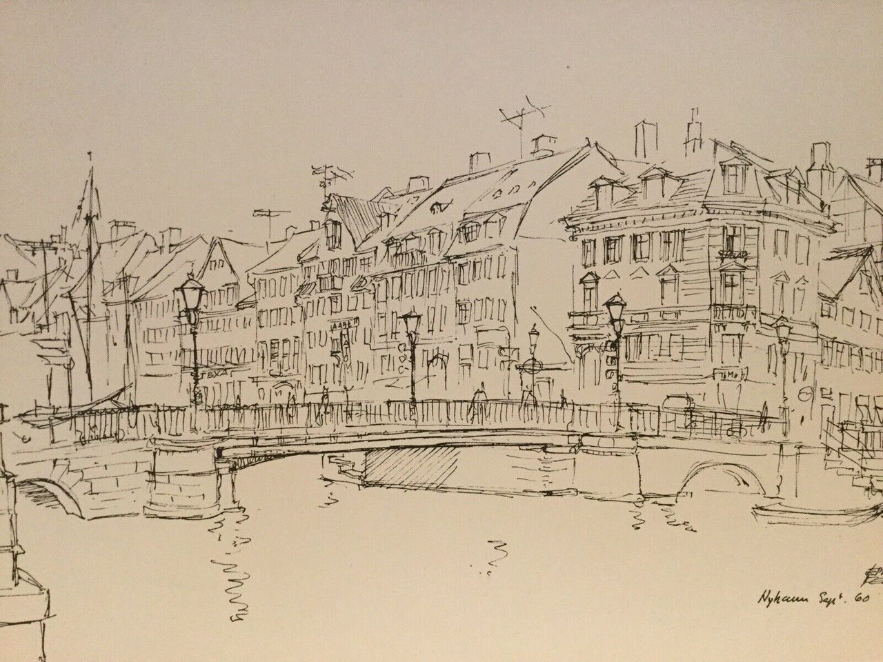 Grafisk tryk, Ebbe Fog, motiv: Nyhavn | DBA