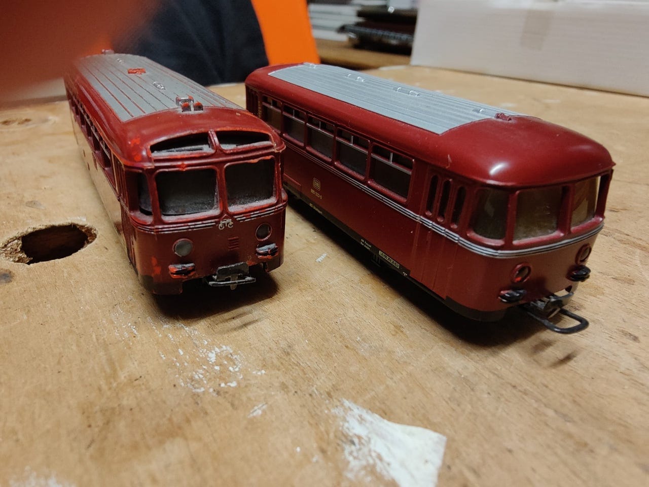 Modeltog, Railcar / railbus with trailer, DB 800 + D DB800 | DBA