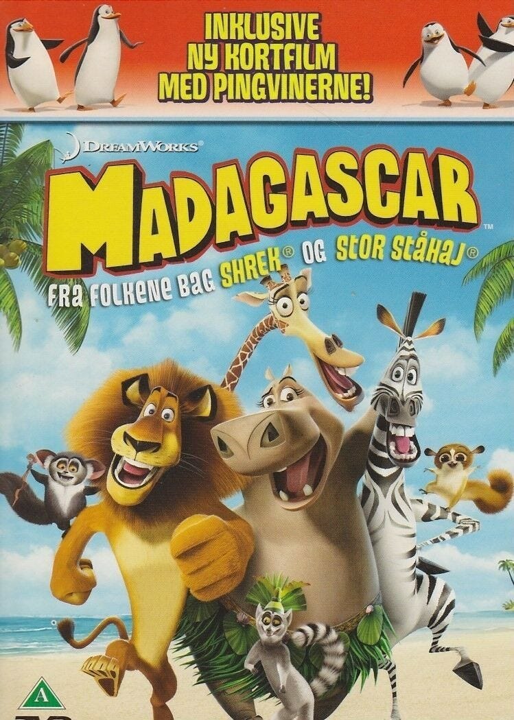 Madagascar 1+2, DVD, tegnefilm | DBA