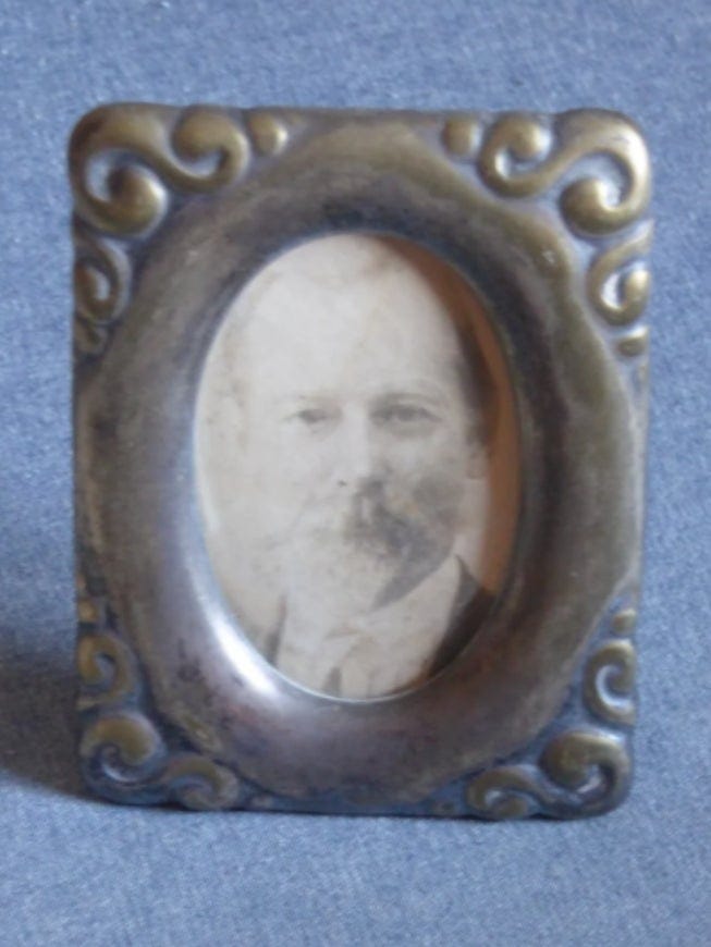 Billedramme - lille, skønvirke, pletsølv | DBA