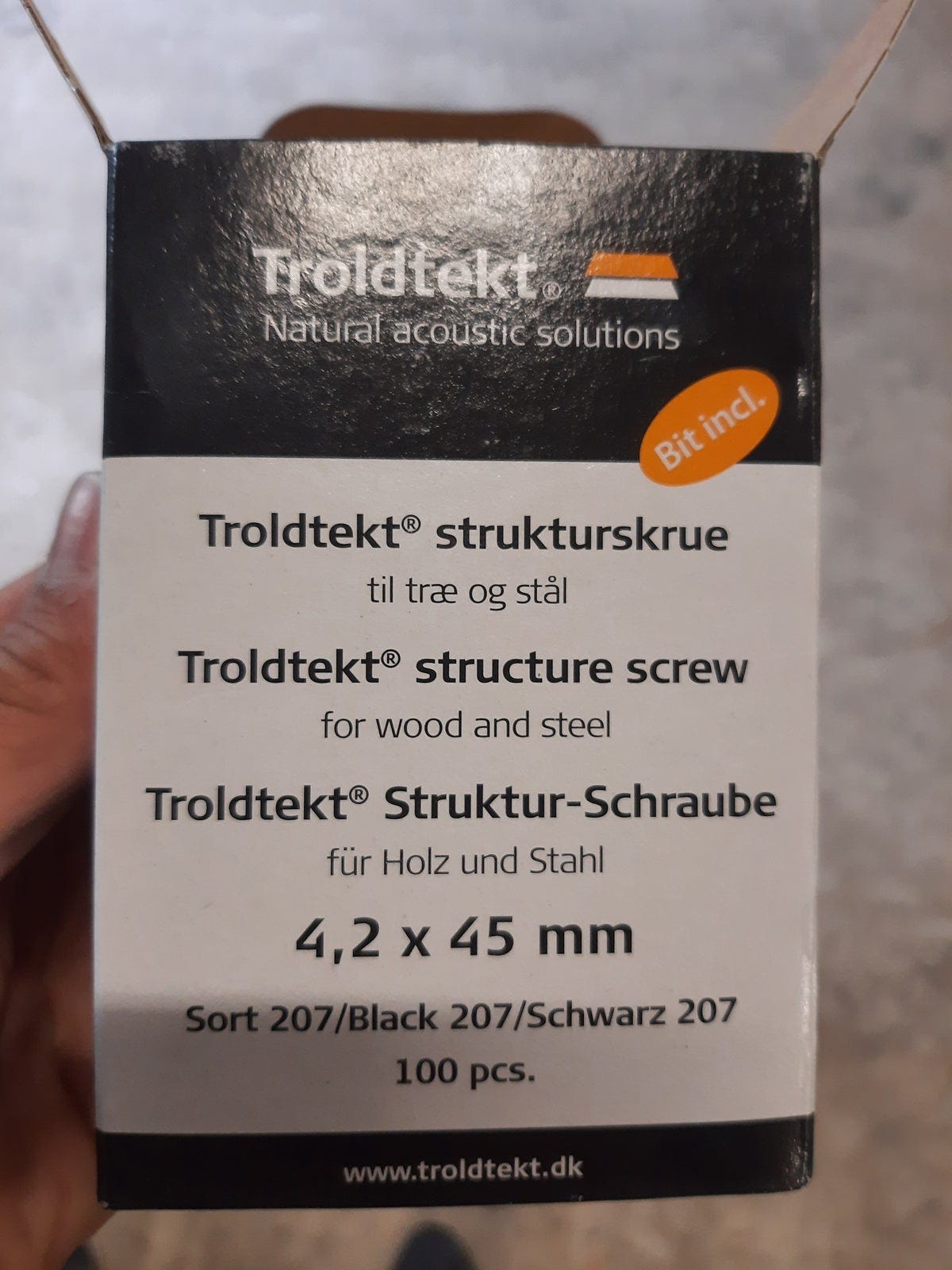 Troldtekt skruer - sort | DBA