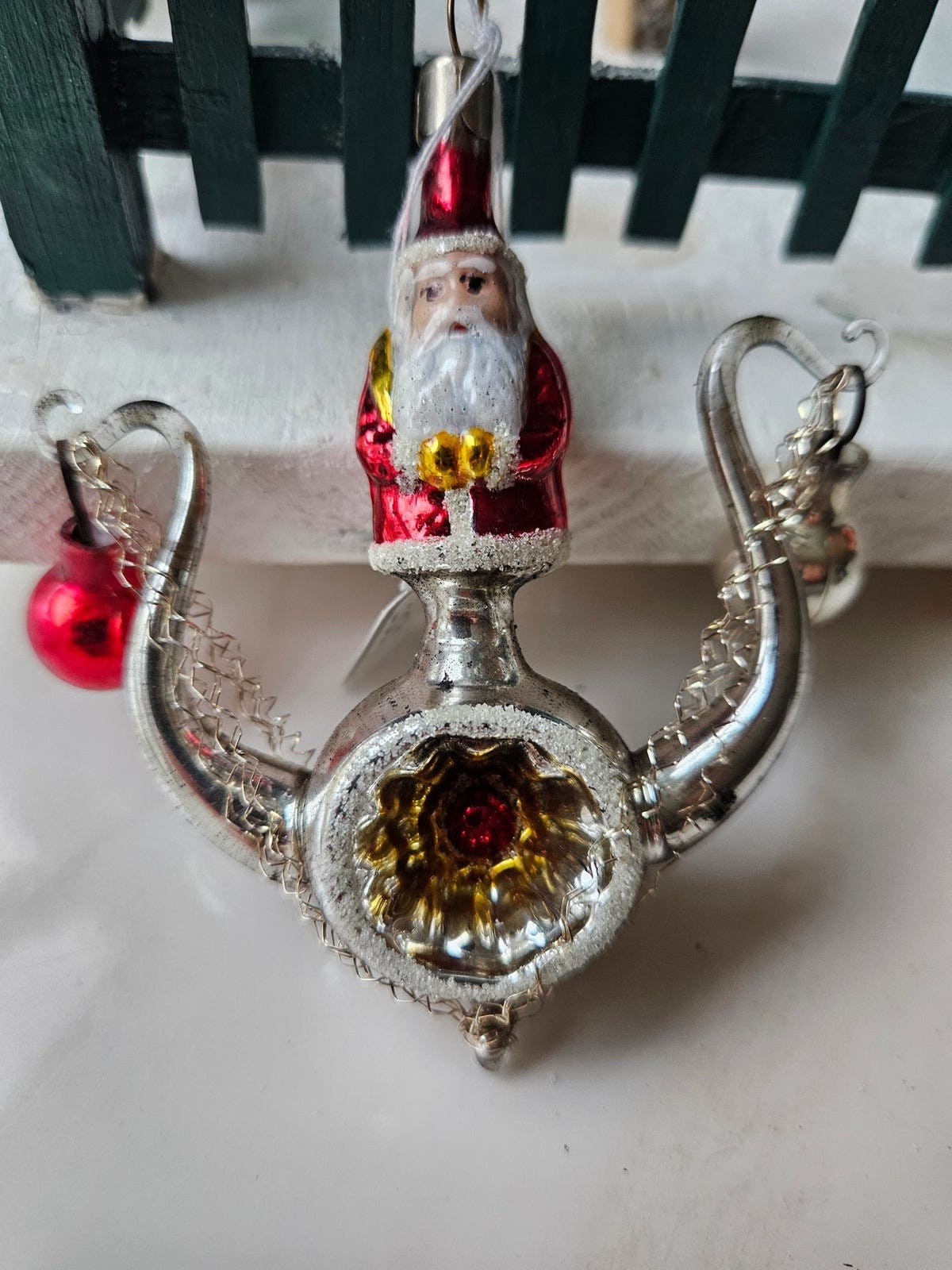 Gammel julepynt glas lyra | DBA