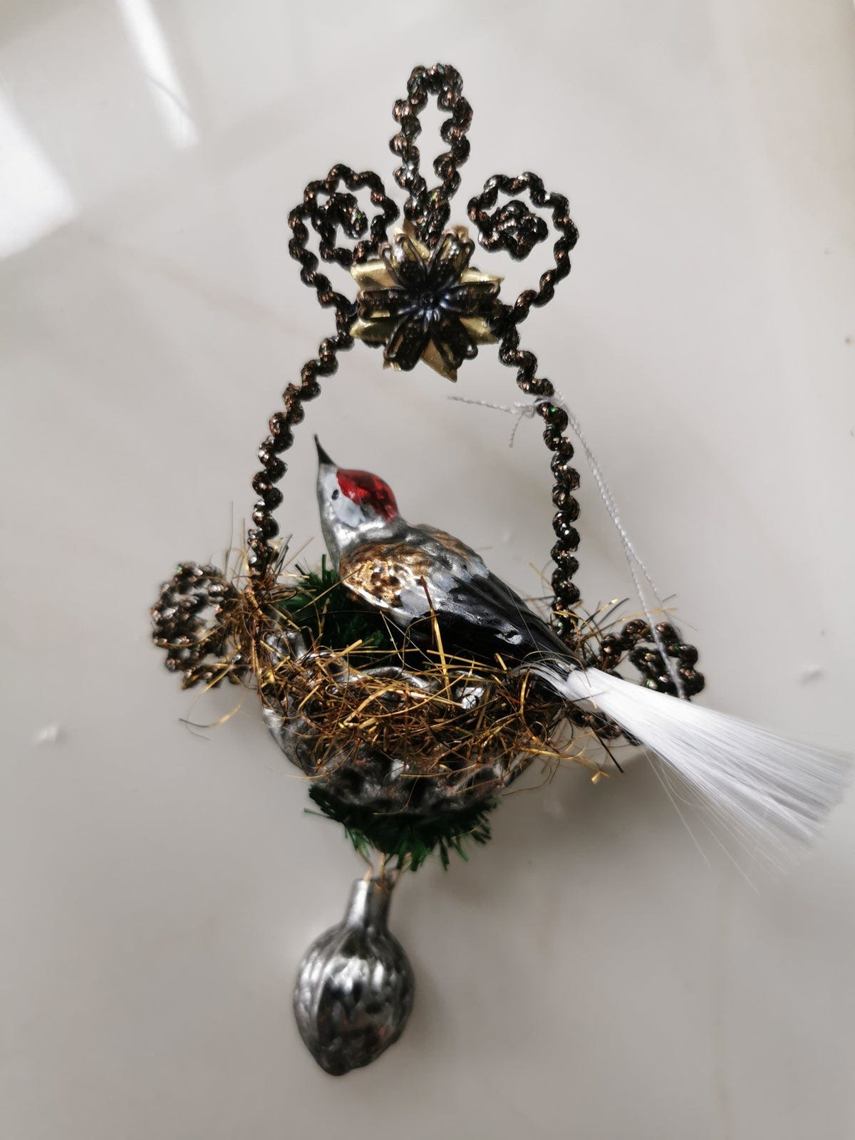 Gammel glas julepynt fugle i red 650kr. | DBA